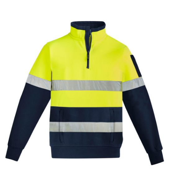 Southern Workwear. UNISEX HI VIS TAPED HALF ZIP PULLOVER